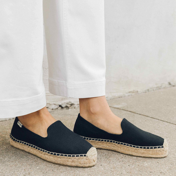 Soludos | Shoes | Soludos Black Platform Espadrille Slip On Shoes ...